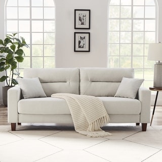 Modern Upholstered Sofa With Pillow 79.53" - Bed Bath & Beyond - 37260186